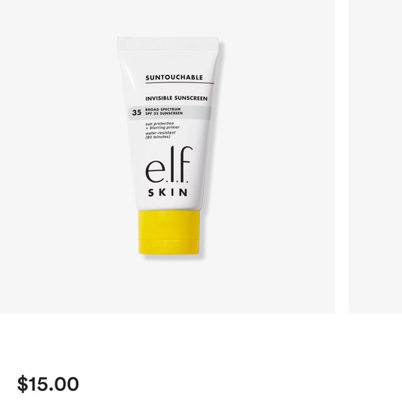 ELF | Skincare | Elf Suntouchable Invisible Sunscreen Spf 35 | Poshmark